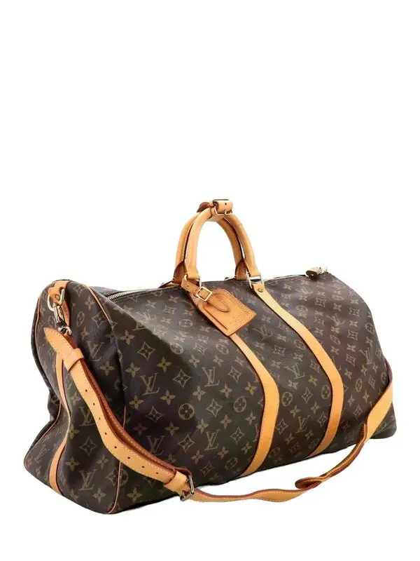 LOUIS VUITTON Keepall Bandouliere Monogram Canvas 55 - Brown