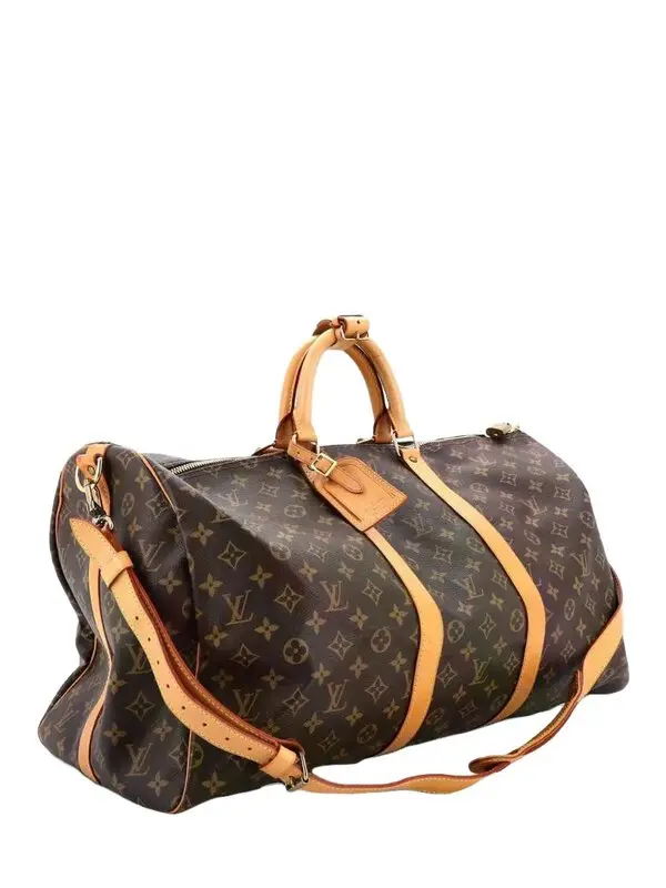 LOUIS VUITTON Keepall Bandouliere Monogram Canvas 55 - Brown