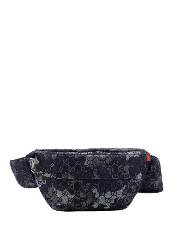 Gucci Camouflage Gg Denim Belt Bag - Blue