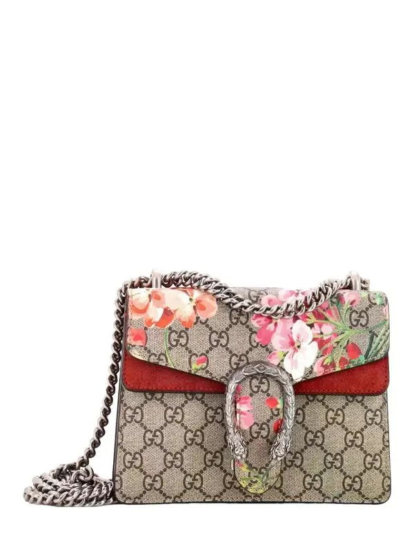 Gucci Dionysus Blooms Print Gg Coated Canvas Mini Shoulder Bag - Brown