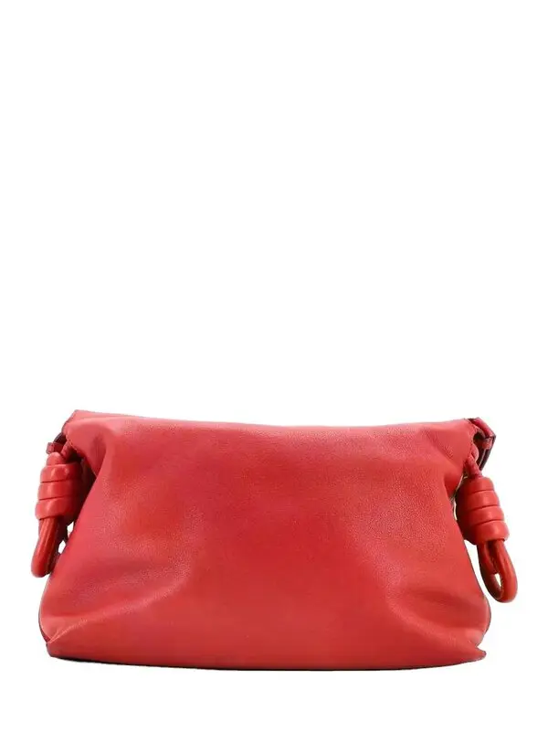 Loewe Flamenco Knot Large Leather Messenger Bag - Red
