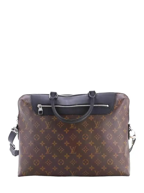LOUIS VUITTON Porte-documents Jour Nm Bag Macassar Monogram Canvas - Black