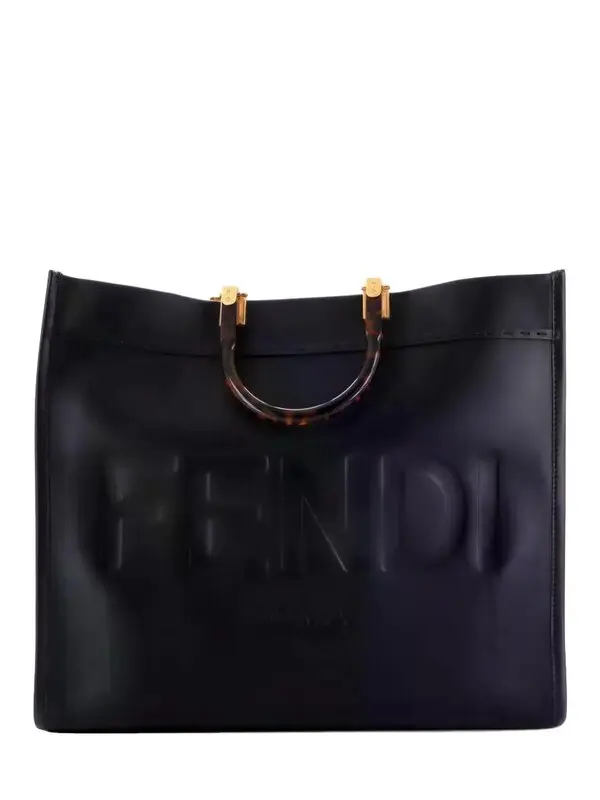 Fendi Sunshine Shopper Large Tote Bag - Black