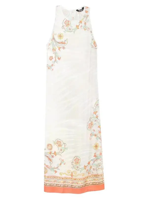 Just Cavalli Printed Midi Dress - Neutrals