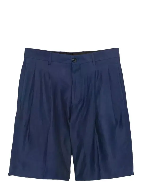 LANEUS Pleated Shorts - Blue
