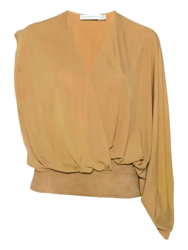 Christopher Esber V-neck One-sleeve Blouse - Brown