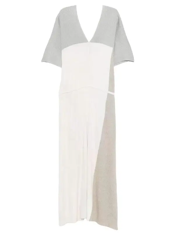 Lorena Antoniazzi V-neck Colorblock Dress - Neutrals