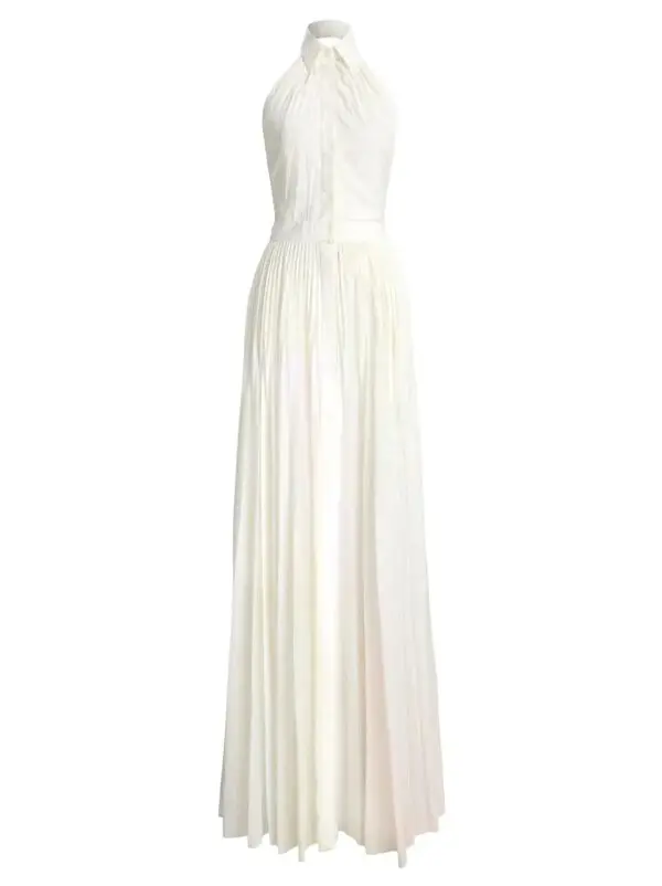 Ralph Lauren Eldred Pleated Maxi Dress - Neutrals