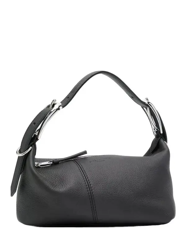 J & M DAVIDSON Buckle Leather Shoulder Bag - Black