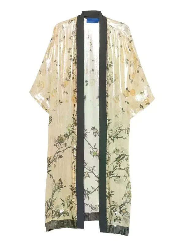 MES DEMOISELLES Floral Print Cape - Gold