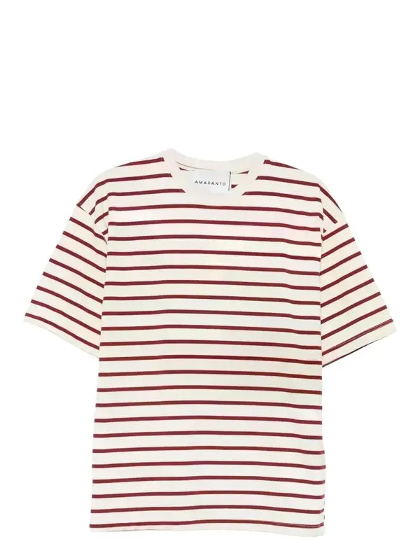 AMARANTO Striped T-shirt - Neutrals