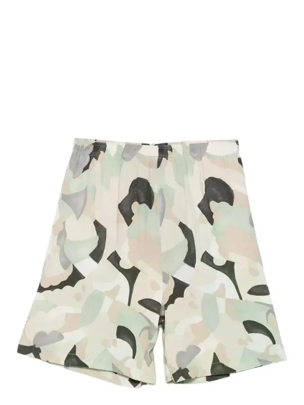 AMARANTO Print Pocket Shorts - Neutrals