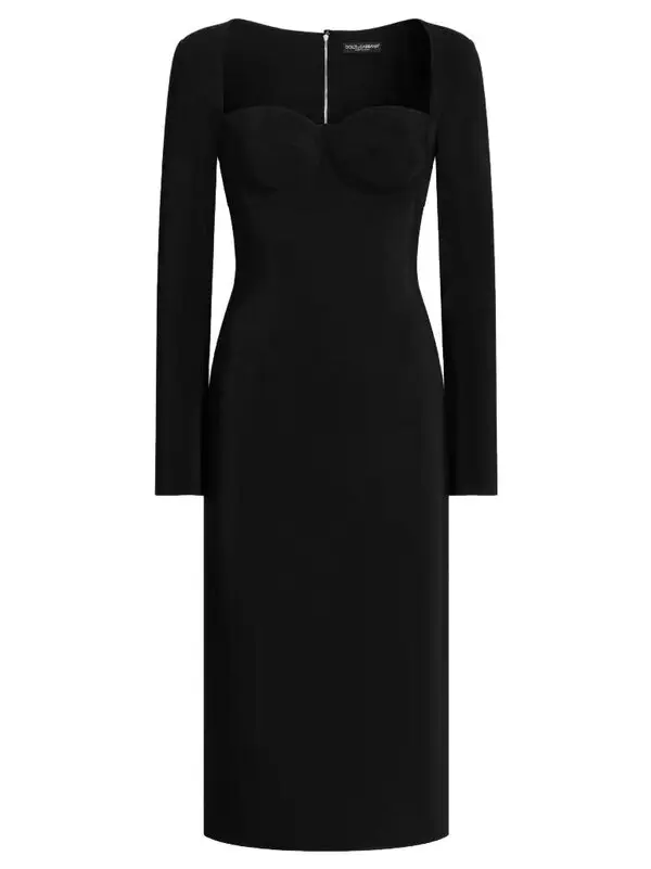 Dolce & Gabbana Cady Sheath Dress - Black