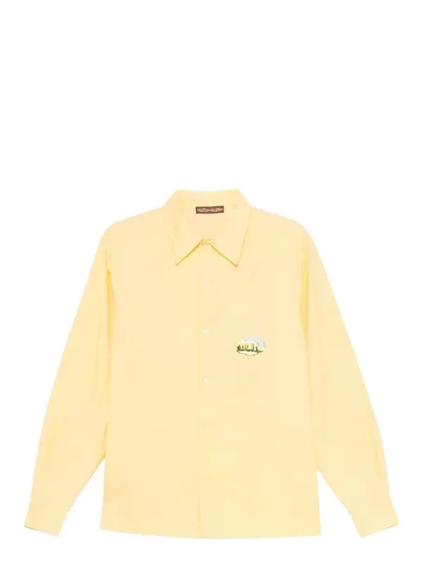 CHATEAU ORLANDO Logo-embroidered Shirt - Yellow