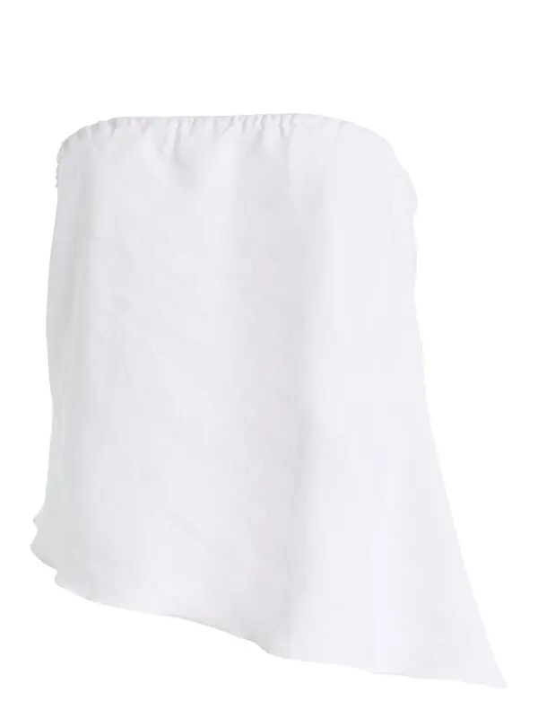 DEIJI STUDIOS Line Linen Top - White