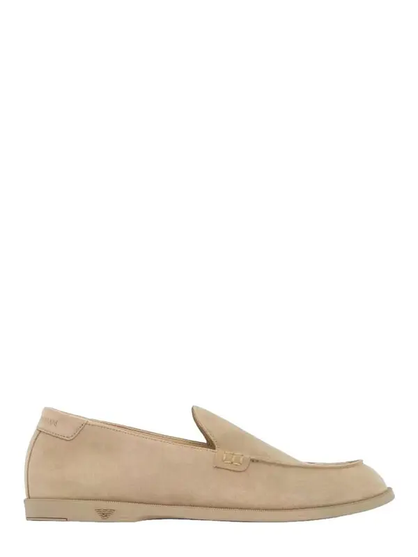 Emporio Armani Suede Boat Shoes - Neutrals