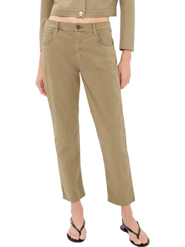 NILI LOTAN Lorimer Stretch Twill Pants - Vintage Washed/french Khaki