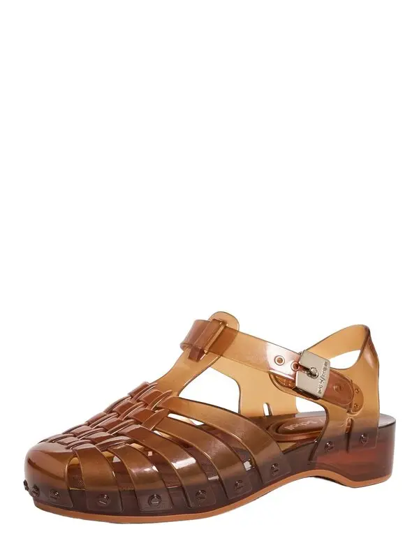 Melissa X Dr. Scholl Possession Pescura Jelly Sandals - Clear Brown