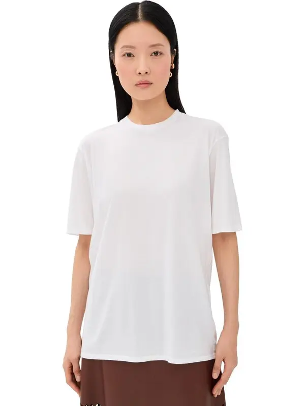 TWP Oversized Long Tee - White