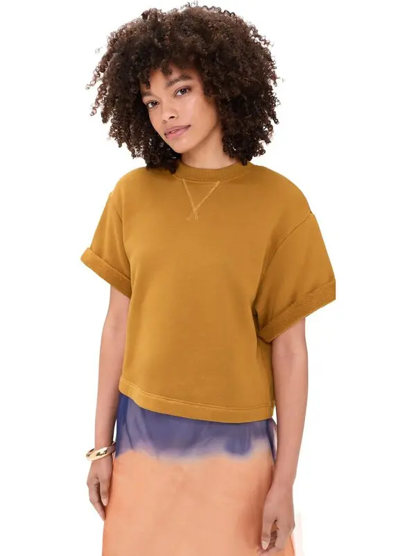 Ulla Johnson Cove Short Sleeve Terry Top - Tourmaline