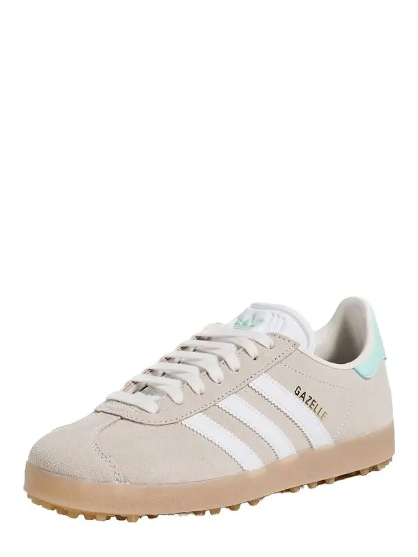Adidas Gazelle Spikeless Golf Sneakers - Chalk White/white/clear Mint