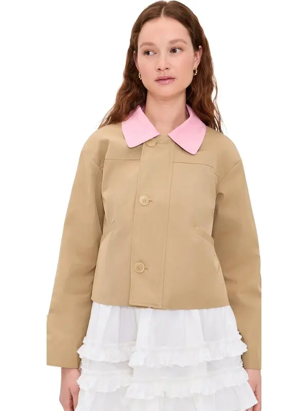 MAUDE CLUB Brooke Jacket - Tan Pink