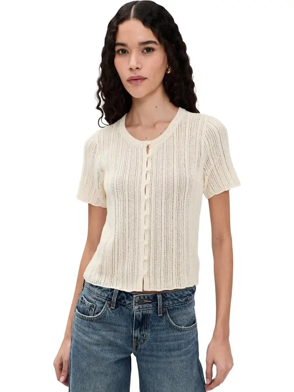 Z Supply Starboard Crochet Top - Cloud