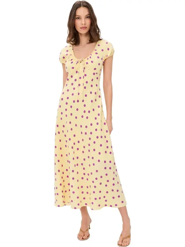 MAUDE CLUB Natasha Maxi Dress - Yellow Purple