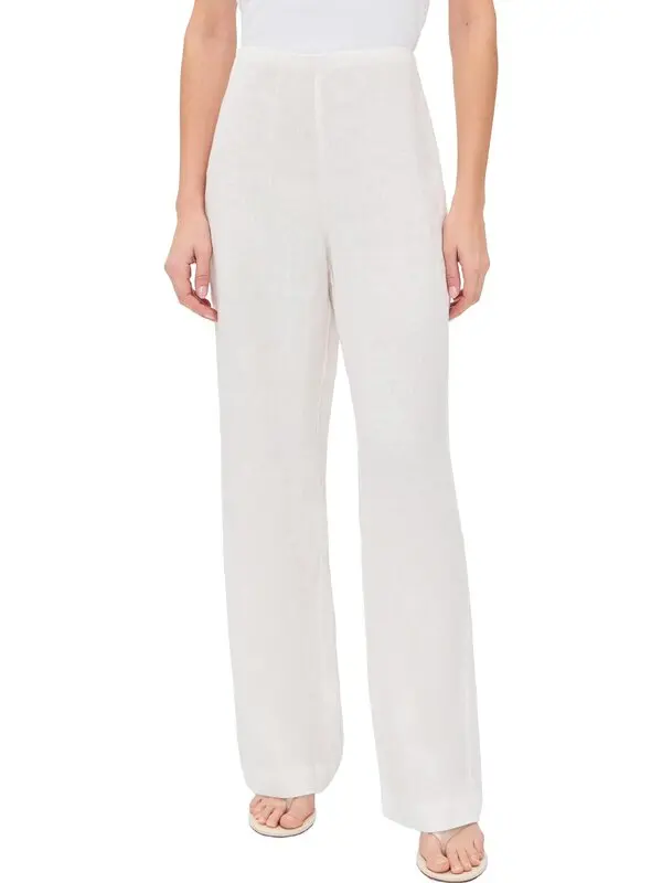 Rails Linen Wide Leg Pants - White