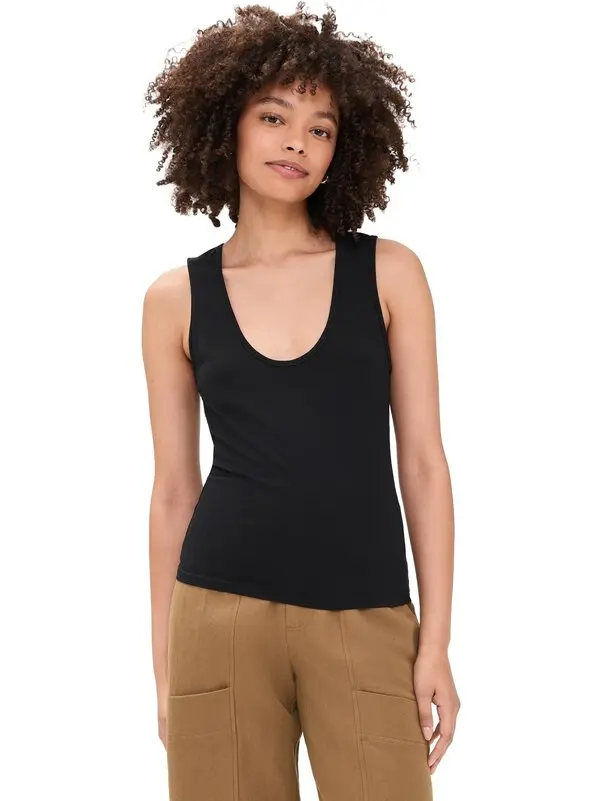 APIECE APART Uri Low-cut Tank Top - Black