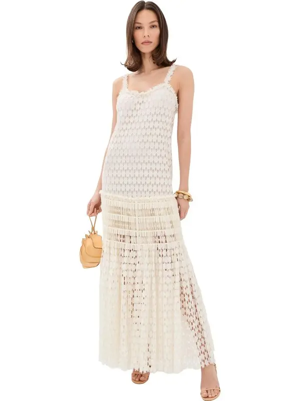 Ulla Johnson Sigrid Lace Sleeveless Gown - Chalk