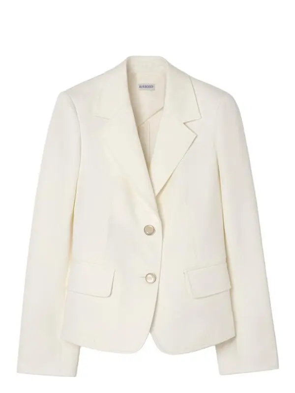 Burberry Tailored Cotton Jacket - Seashell White