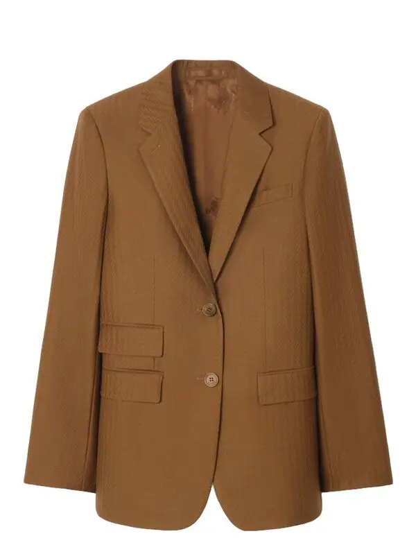 Burberry Wool Mohair Tailored Jacket - Hazelnut Brown