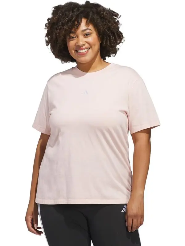 Adidas Small Logo Tee - Blush Pink / White