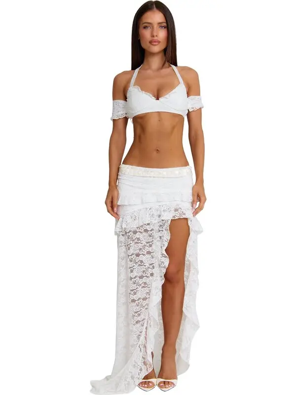 OUTCAST Rivana Maxi Skirt - White