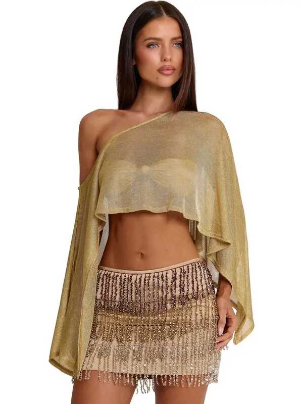 OUTCAST Valina Mini Skirt - Gold