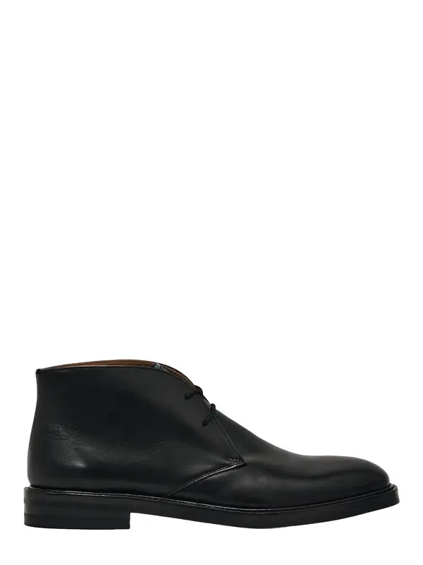 REISS Clarkson Leather Chukka Boots - Black