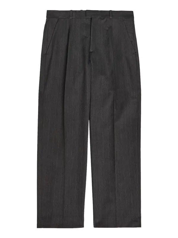 Our Legacy Pinstriped Woven Trousers - Black