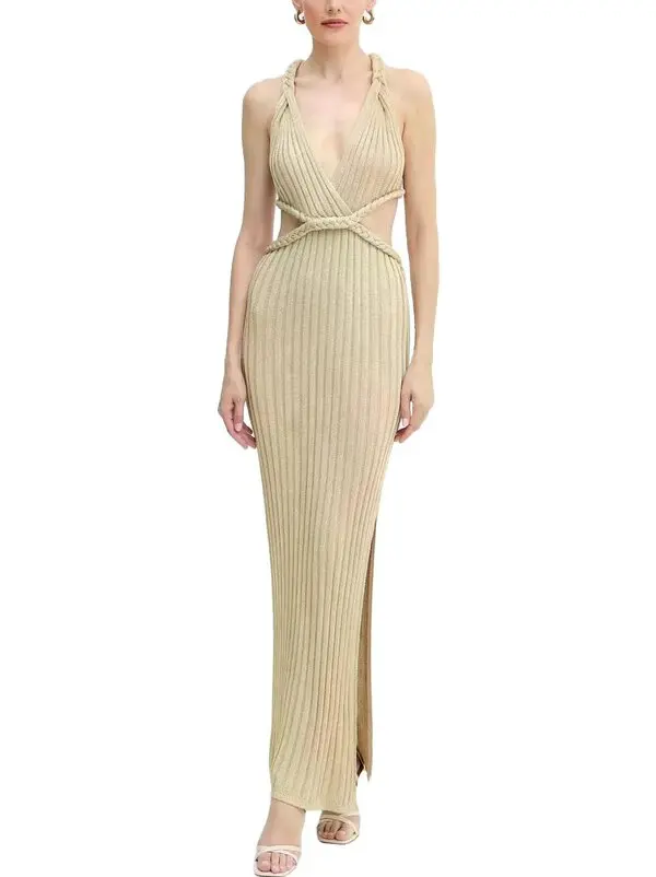 Guess Braided Cutout Maxi Dress - Neutrals