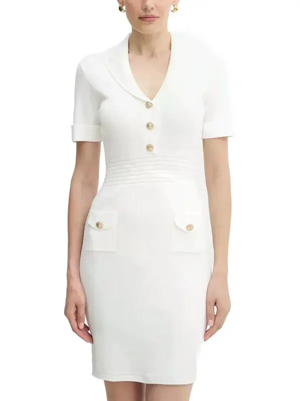 Guess Button-pocket Dress - White