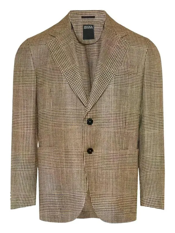 Zegna Checked Jacket - Neutrals