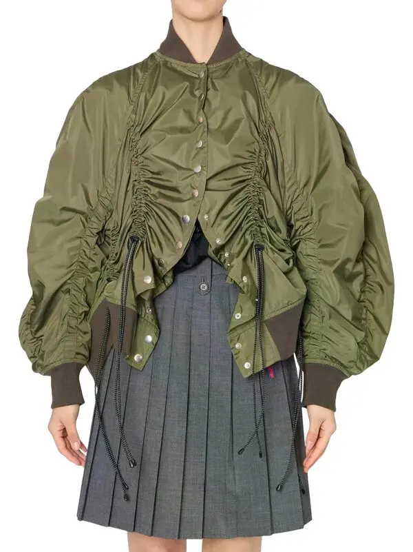 Kolor Button-fastening Bomber Jacket - Green