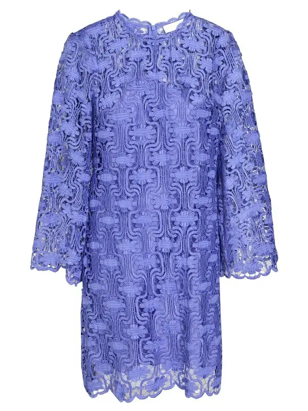 Zimmermann Guipure Lace Mini Dress - Lavender