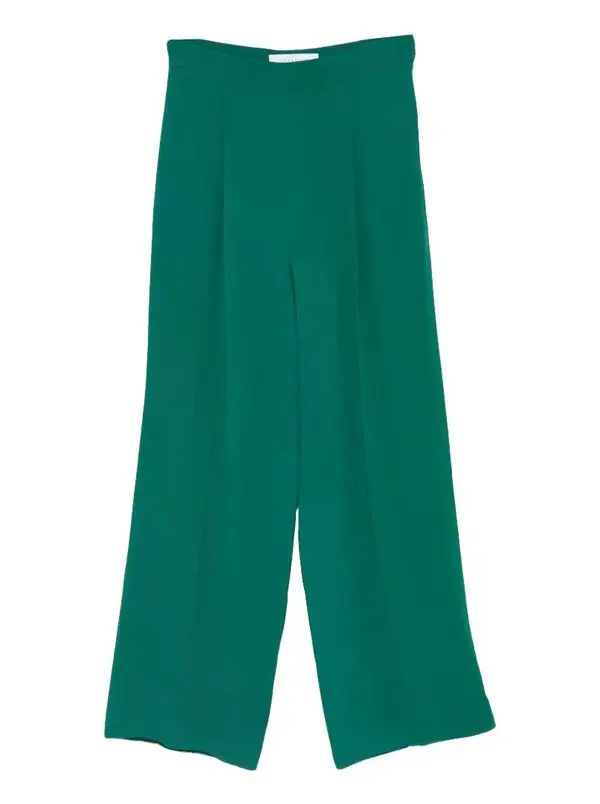 DE SANTIS Pleated Wide Leg Trousers - Green