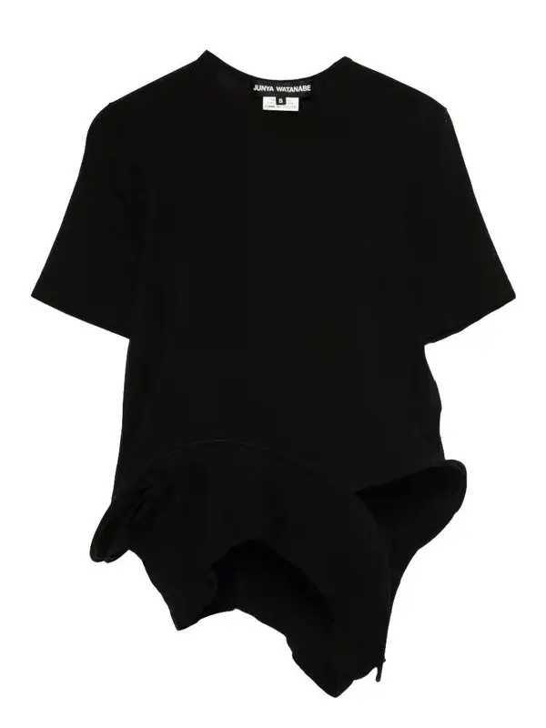 Junya Watanabe Asymmetric-hem T-shirt - Black