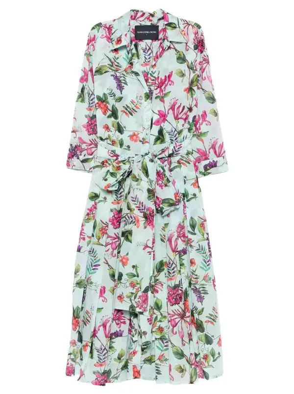 Samantha Sung Floral Print Maxi Dress - Blue