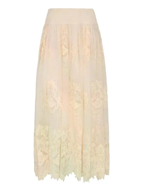Zimmermann Luna Lace Maxi Skirt - Neutrals