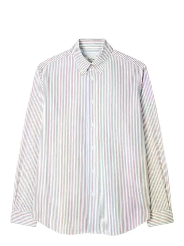 Paul Smith Classic-fit Stripe Cotton Button-down Shirt - Red