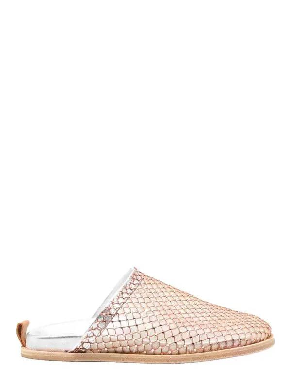 FORTE_FORTE Crystal-embellished Mesh Mules - Pink