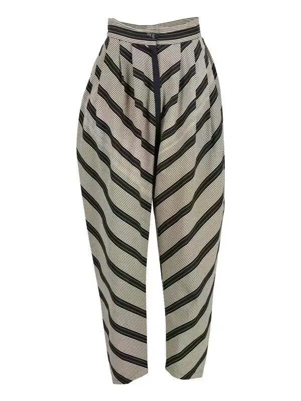Versace Striped Trousers - White